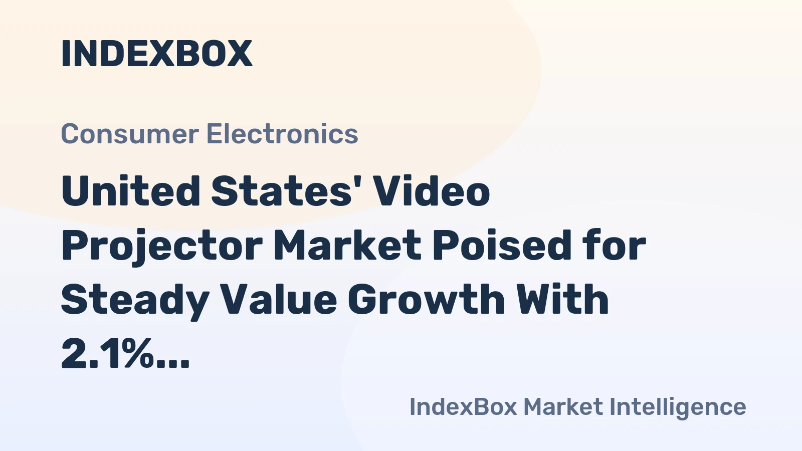 United States' Video Projector Market Poised for Steady Value Growth With 2.1% CAGR Forecast