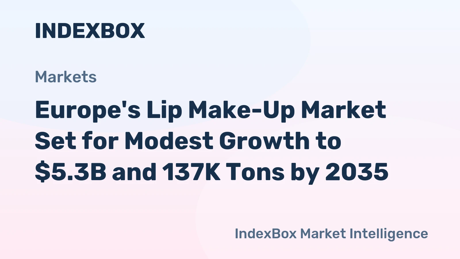 Europe's Lip Make-Up Market Set for Modest Growth to $5.3B and 137K Tons by 2035