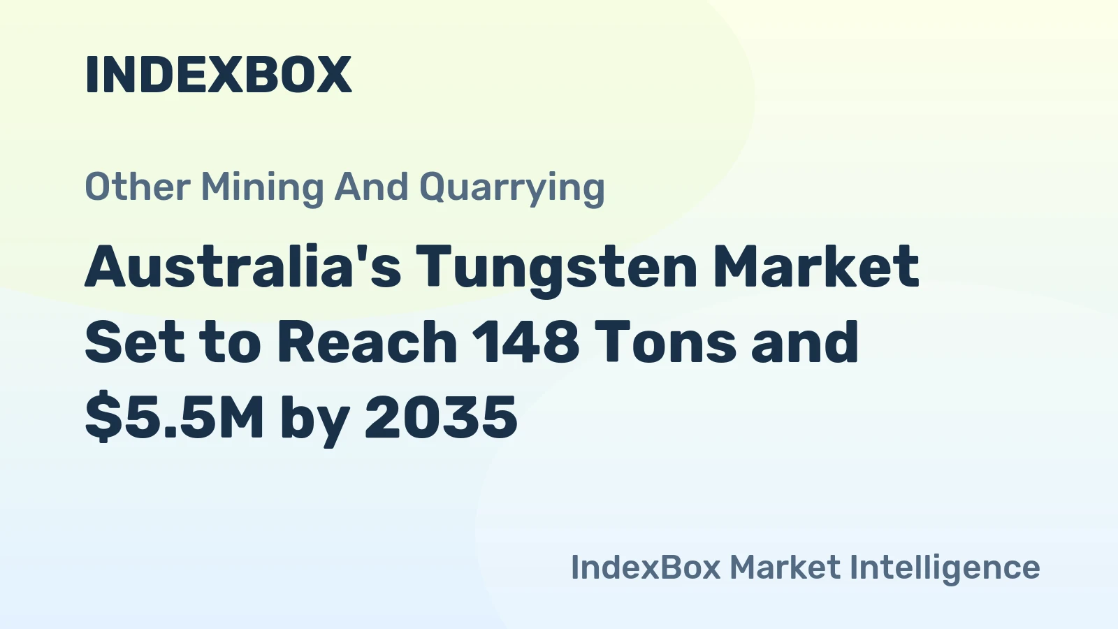Australia's Tungsten Market Set to Reach 148 Tons and $5.5M by 2035