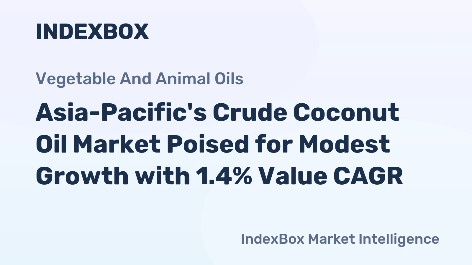 Asia-Pacific's Crude Coconut Oil Market Poised for Modest Growth with 1.4% Value CAGR