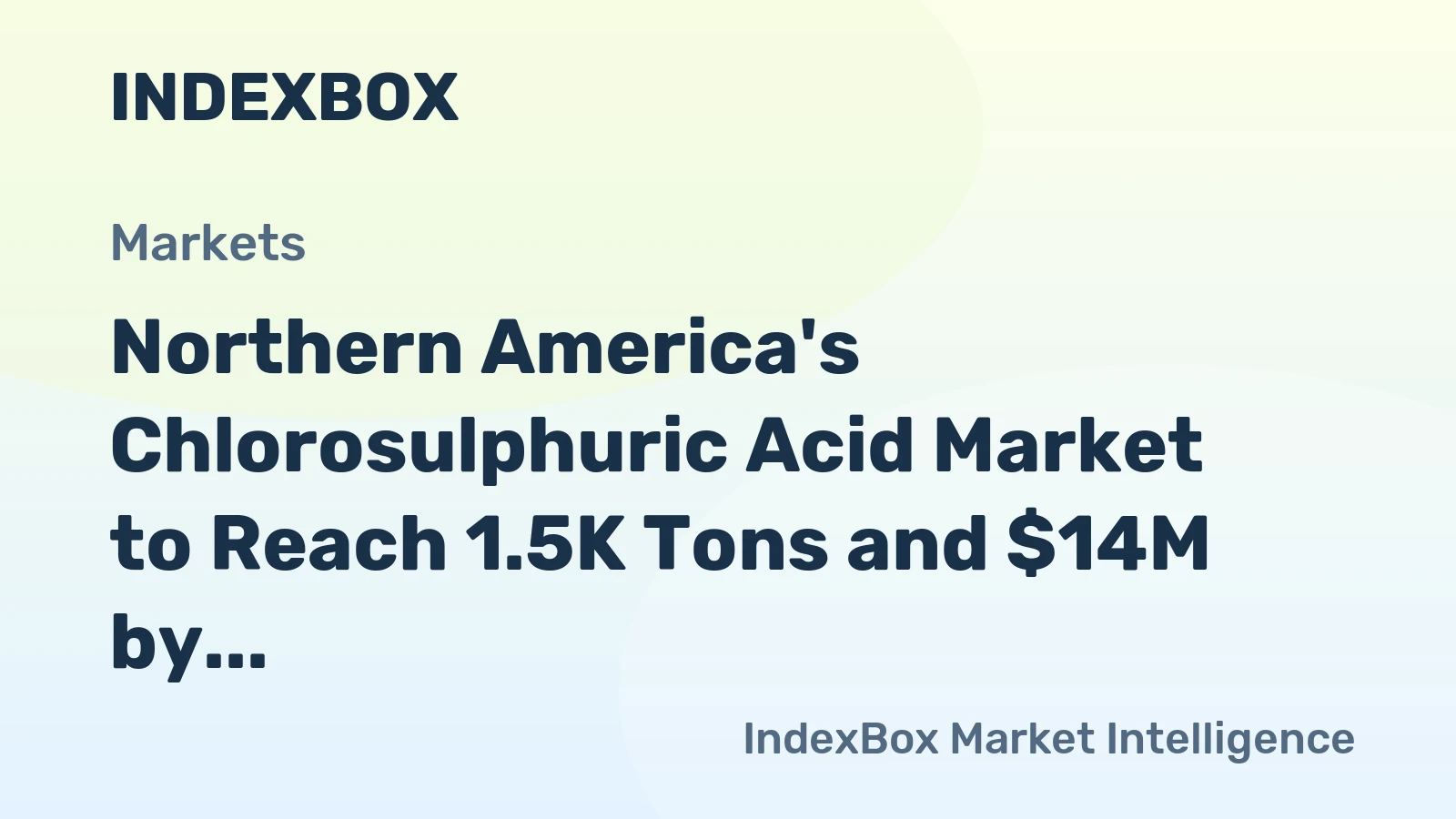 Northern America's Chlorosulphuric Acid Market to Reach 1.5K Tons and $14M by 2035