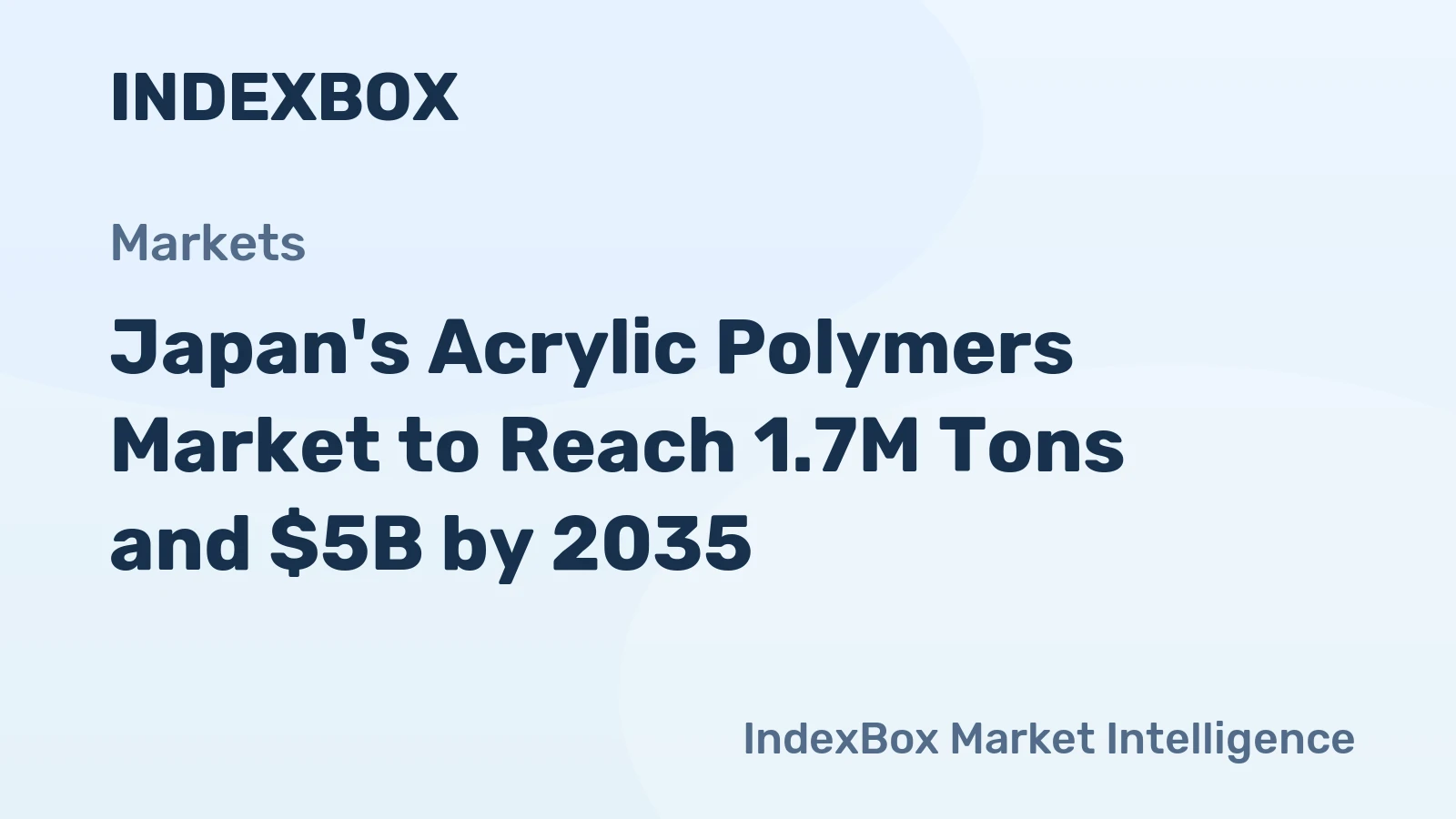 Japan's Acrylic Polymers Market to Reach 1.7M Tons and $5B by 2035
