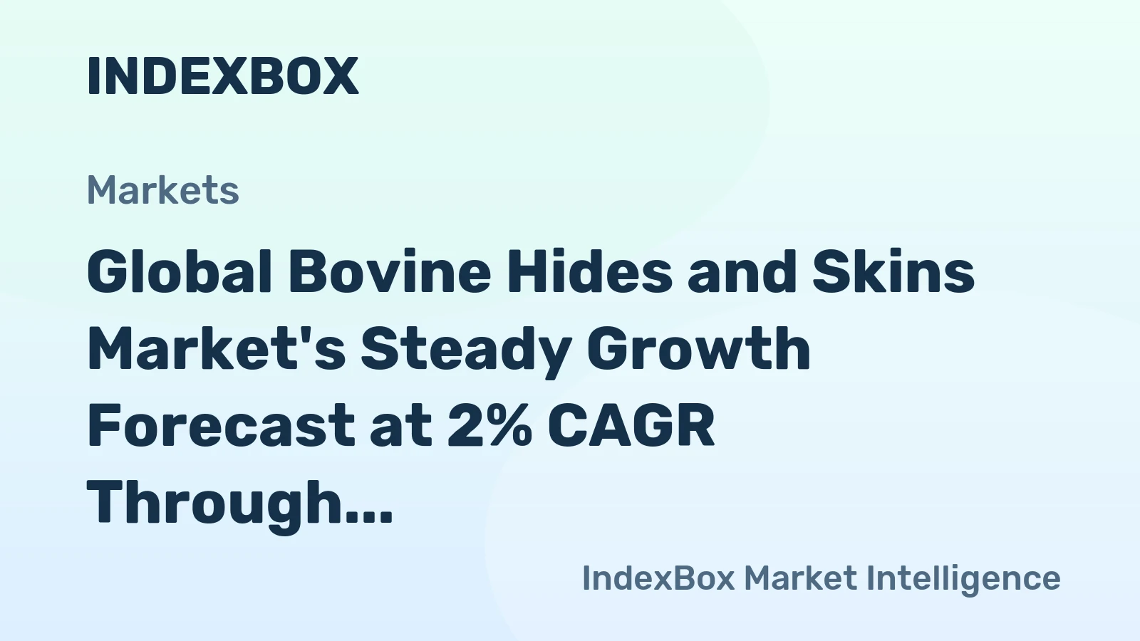 Global Bovine Hides and Skins Market's Steady Growth Forecast at 2% CAGR Through 2035