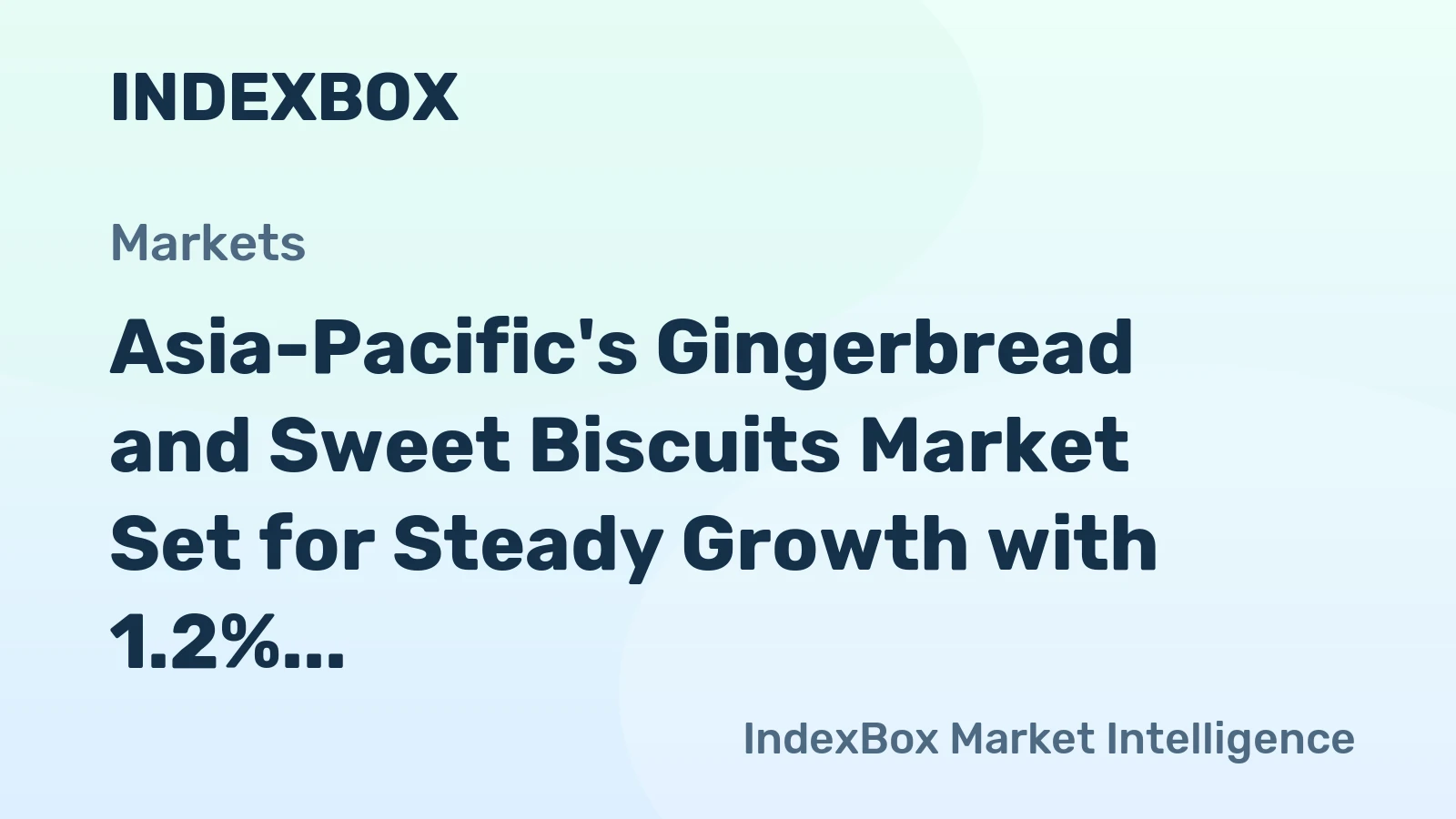 Asia-Pacific's Gingerbread and Sweet Biscuits Market Set for Steady Growth with 1.2% Volume CAGR Through 2035