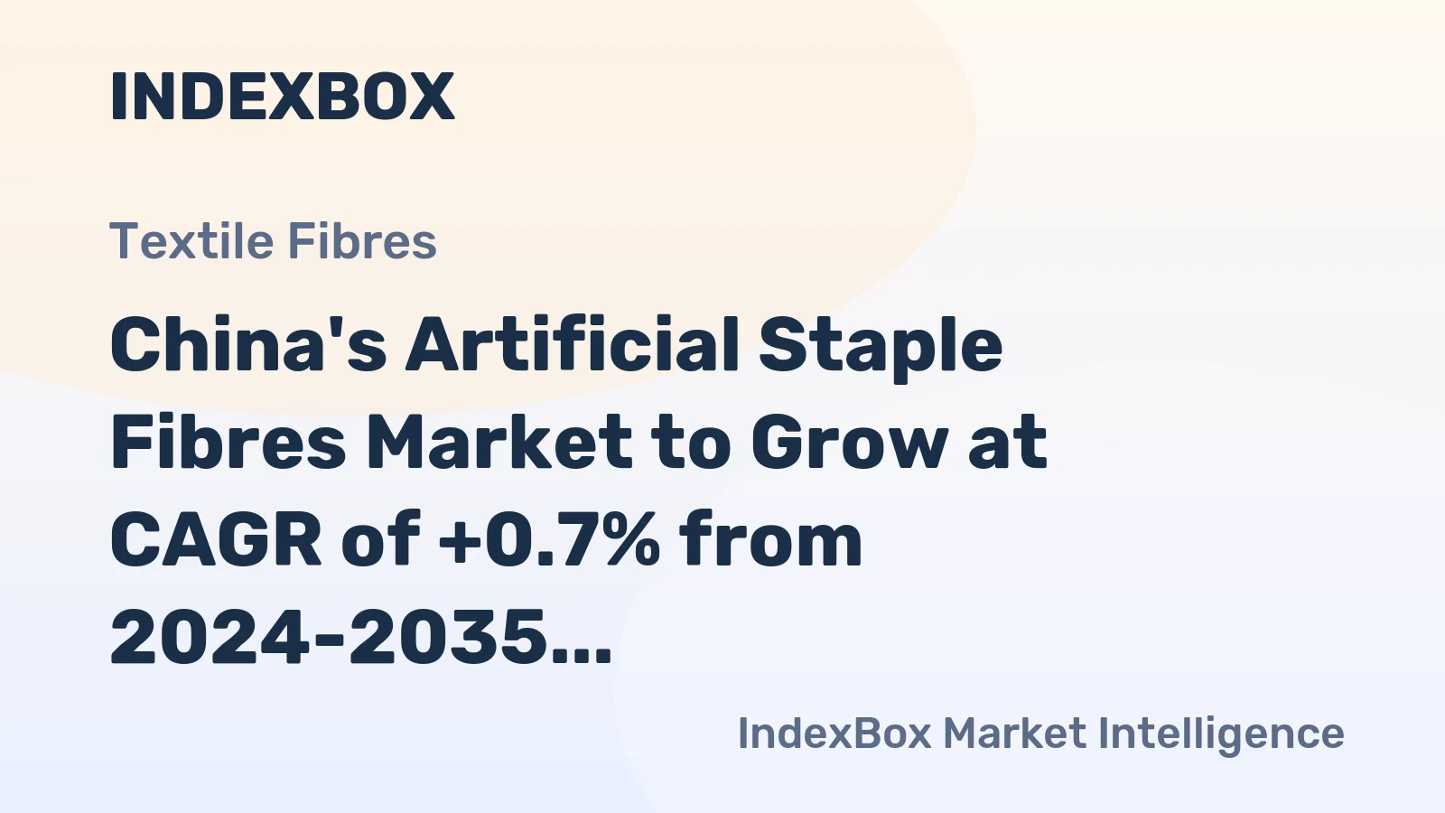 China's Artificial Staple Fibres Market to Grow at CAGR of +0.7% from 2024-2035