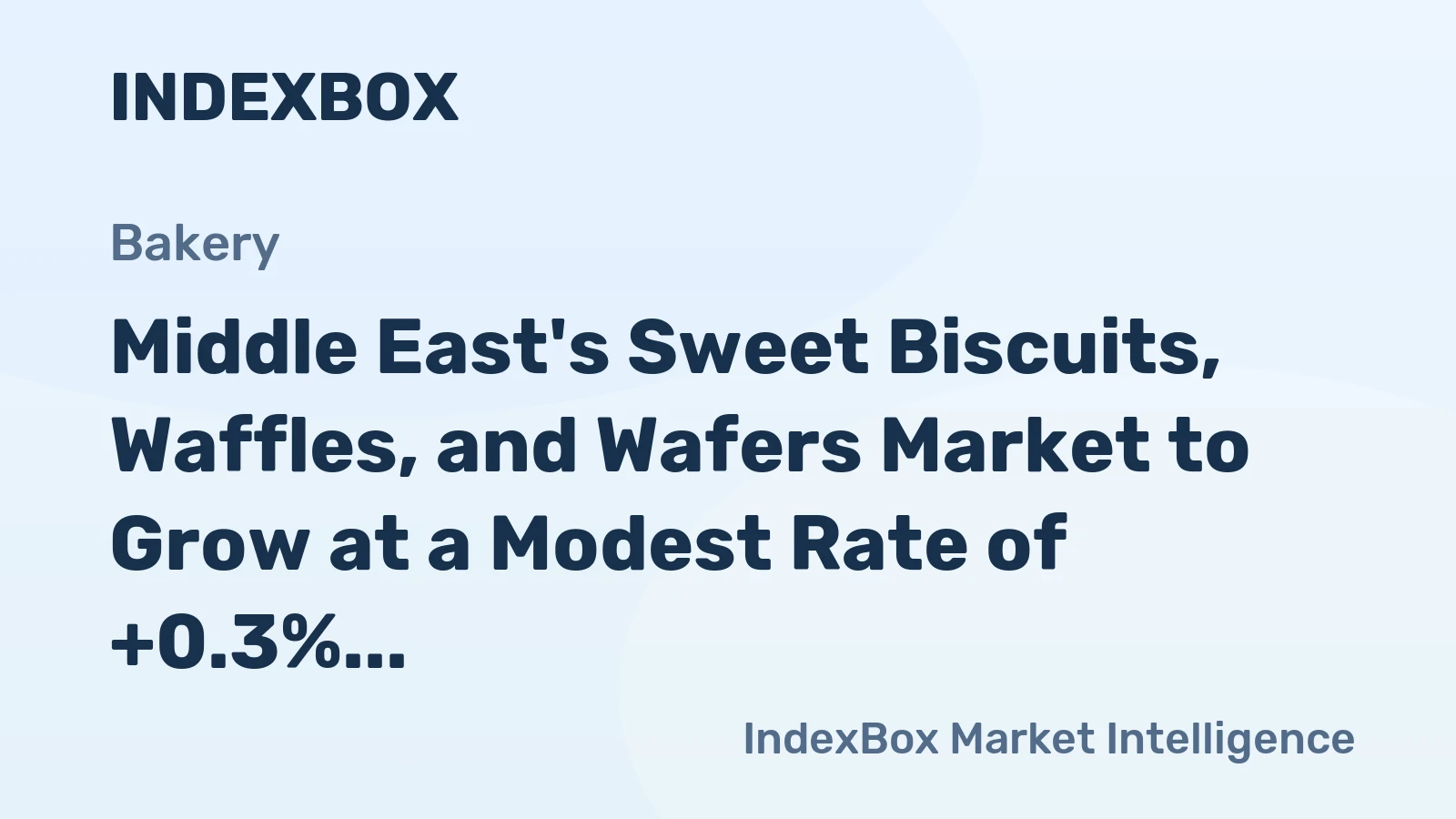 Middle East's Sweet Biscuits, Waffles, and Wafers Market to Grow at a Modest Rate of +0.3% CAGR