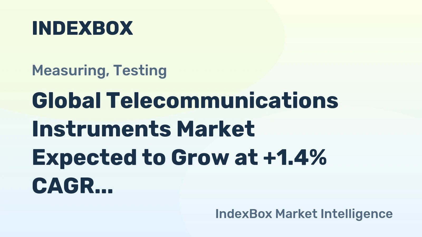 Global Telecommunications Instruments Market Expected to Grow at +1.4% CAGR, Reaching $39.4B by 2035