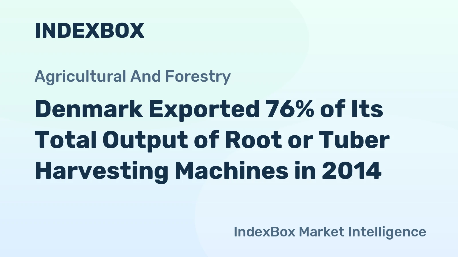 Denmark Exported 76% of Its Total Output of Root or Tuber Harvesting Machines in 2014