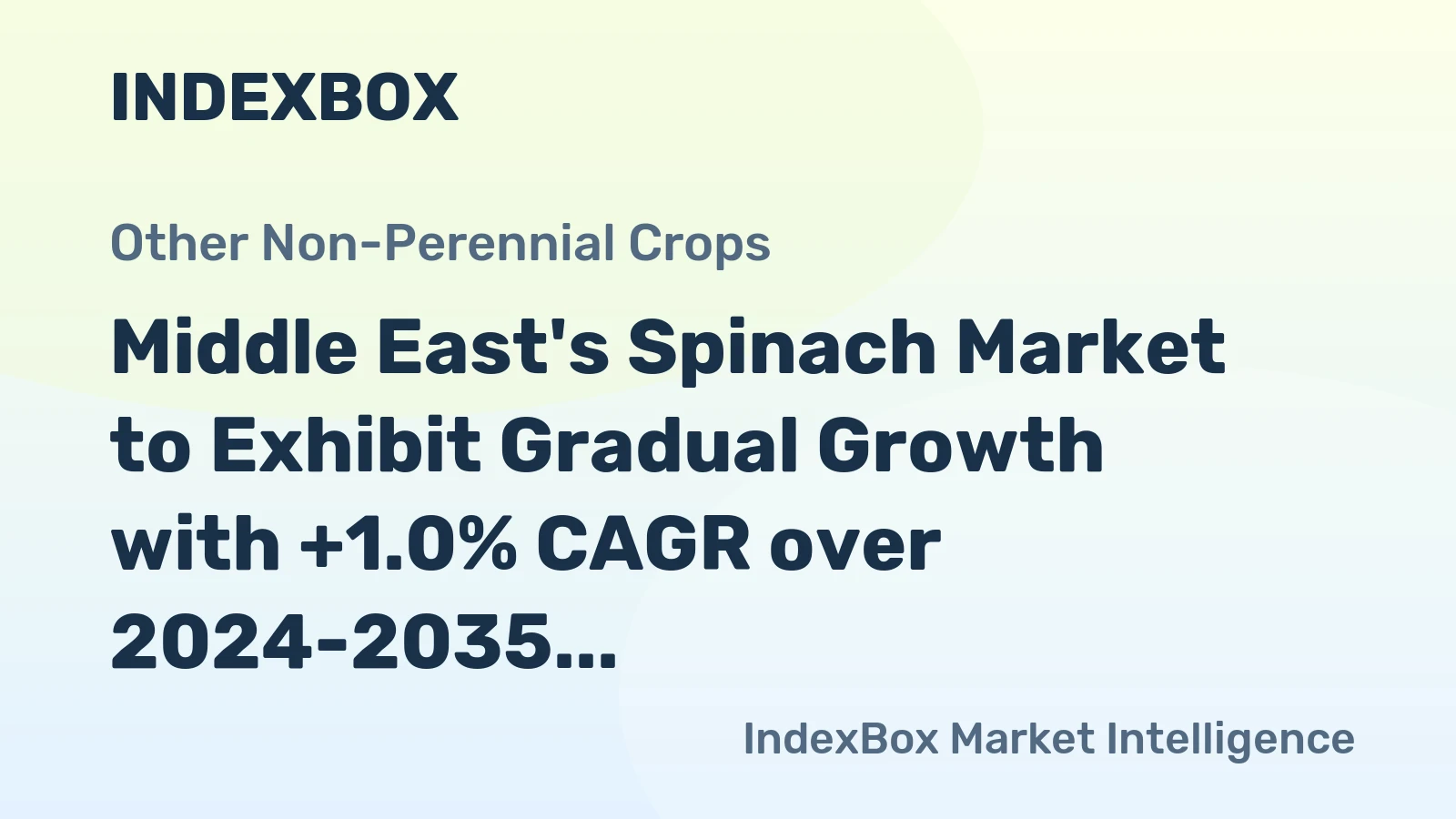 Middle East's Spinach Market to Exhibit Gradual Growth with +1.0% CAGR over 2024-2035