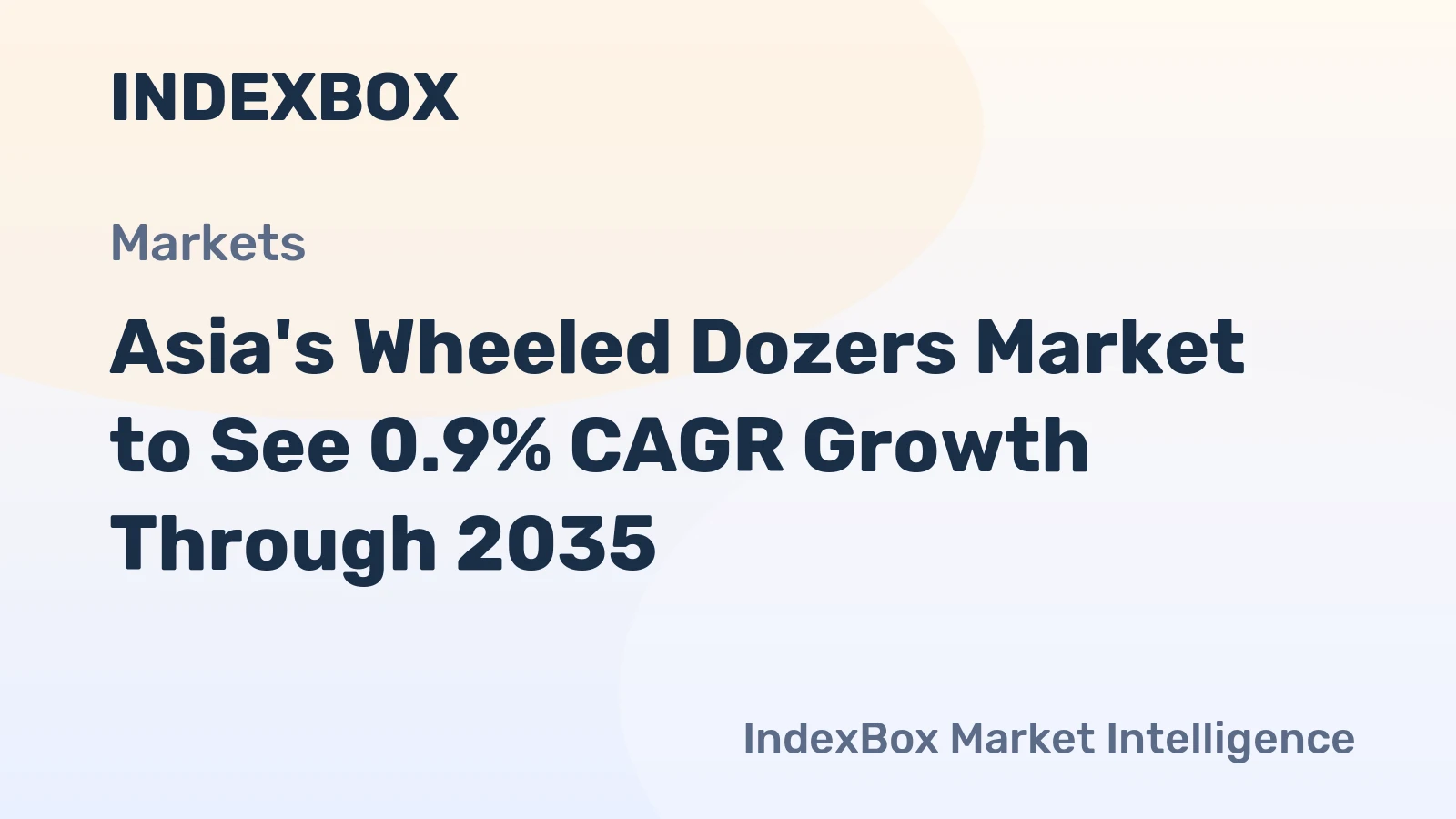 Asia's Wheeled Dozers Market to See 0.9% CAGR Growth Through 2035