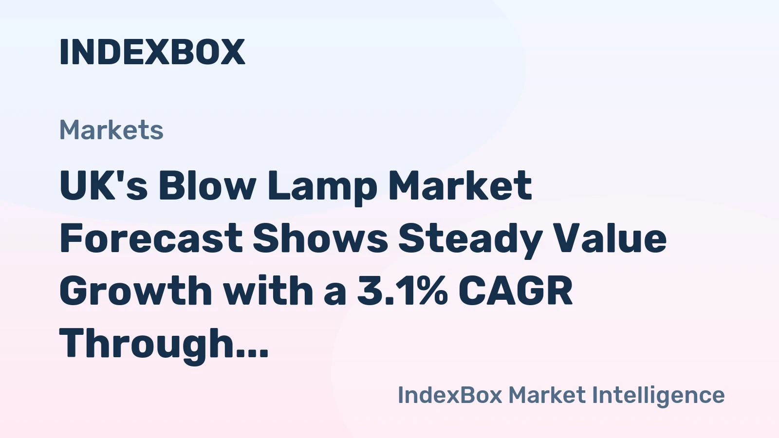 UK's Blow Lamp Market Forecast Shows Steady Value Growth with a 3.1% CAGR Through 2035