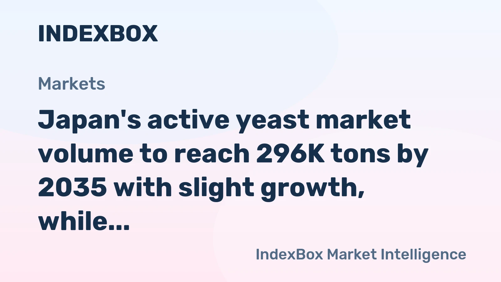 Japan's active yeast market volume to reach 296K tons by 2035 with slight growth, while market value is projected to hit $8.8B.