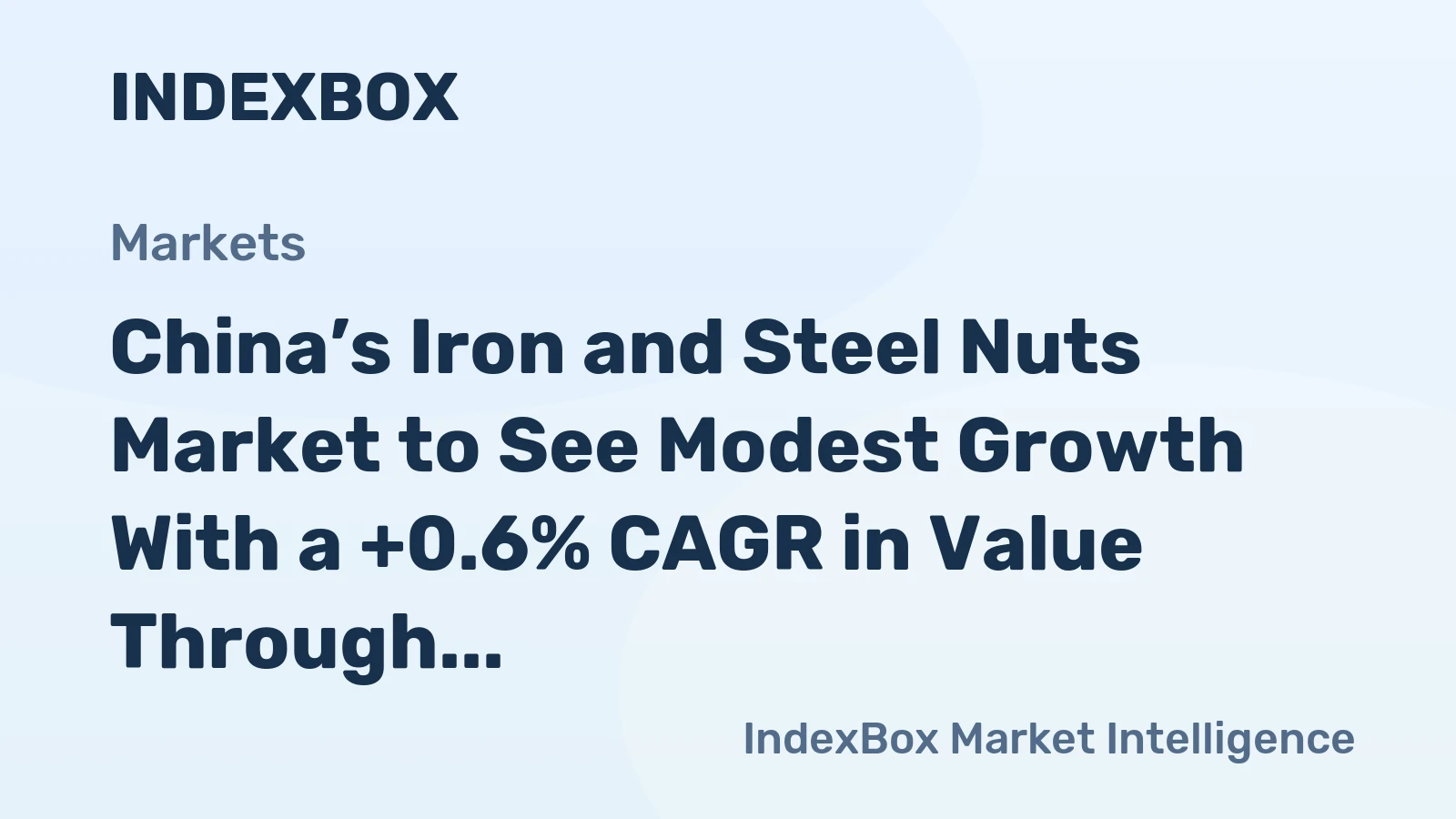 China’s Iron and Steel Nuts Market to See Modest Growth With a +0.6% CAGR in Value Through 2035
