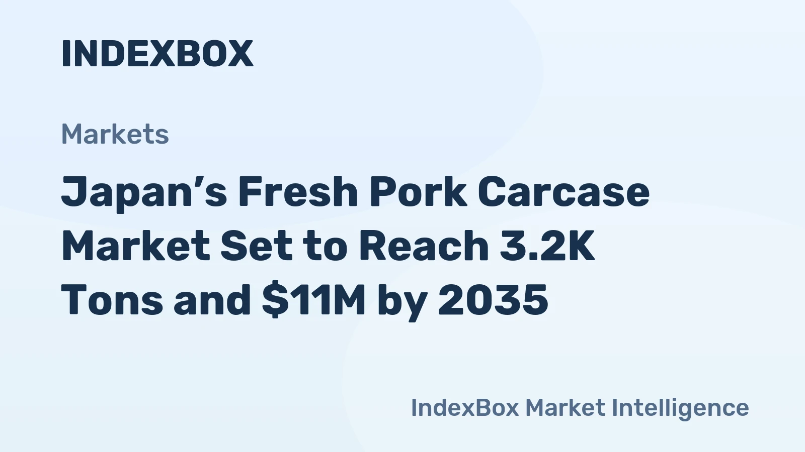 Japan’s Fresh Pork Carcase Market Set to Reach 3.2K Tons and $11M by 2035