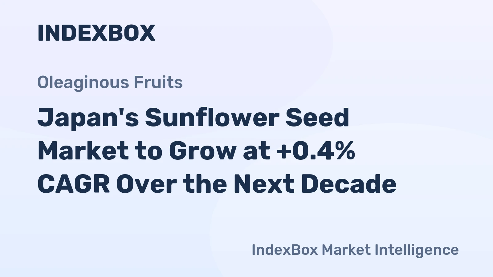 Japan's Sunflower Seed Market to Grow at +0.4% CAGR Over the Next Decade