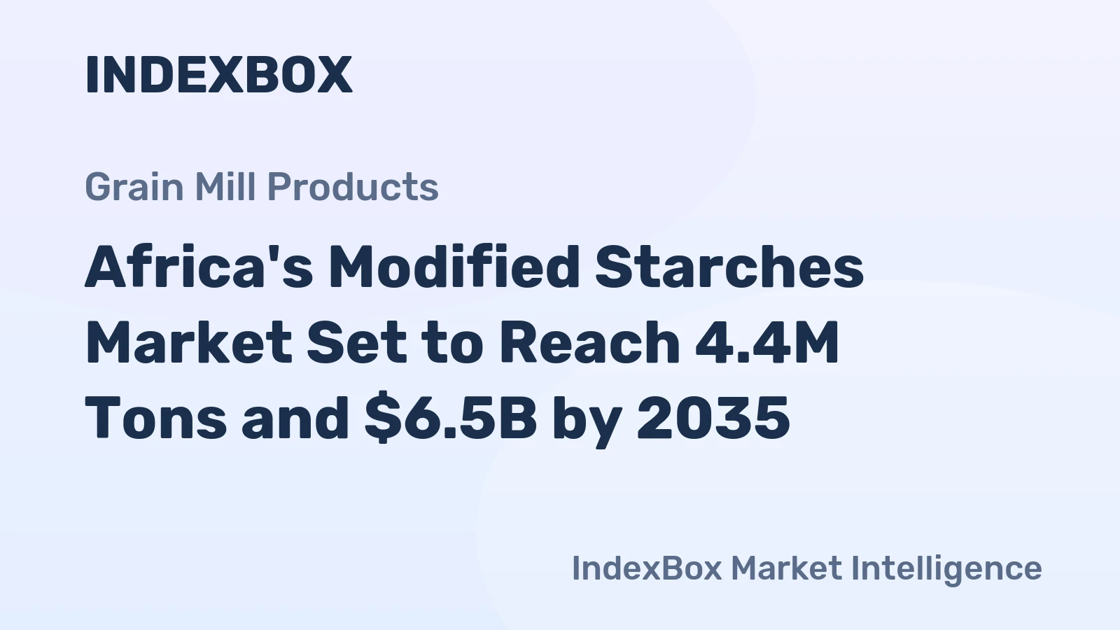 Africa's Modified Starches Market Set to Reach 4.4M Tons and $6.5B by 2035