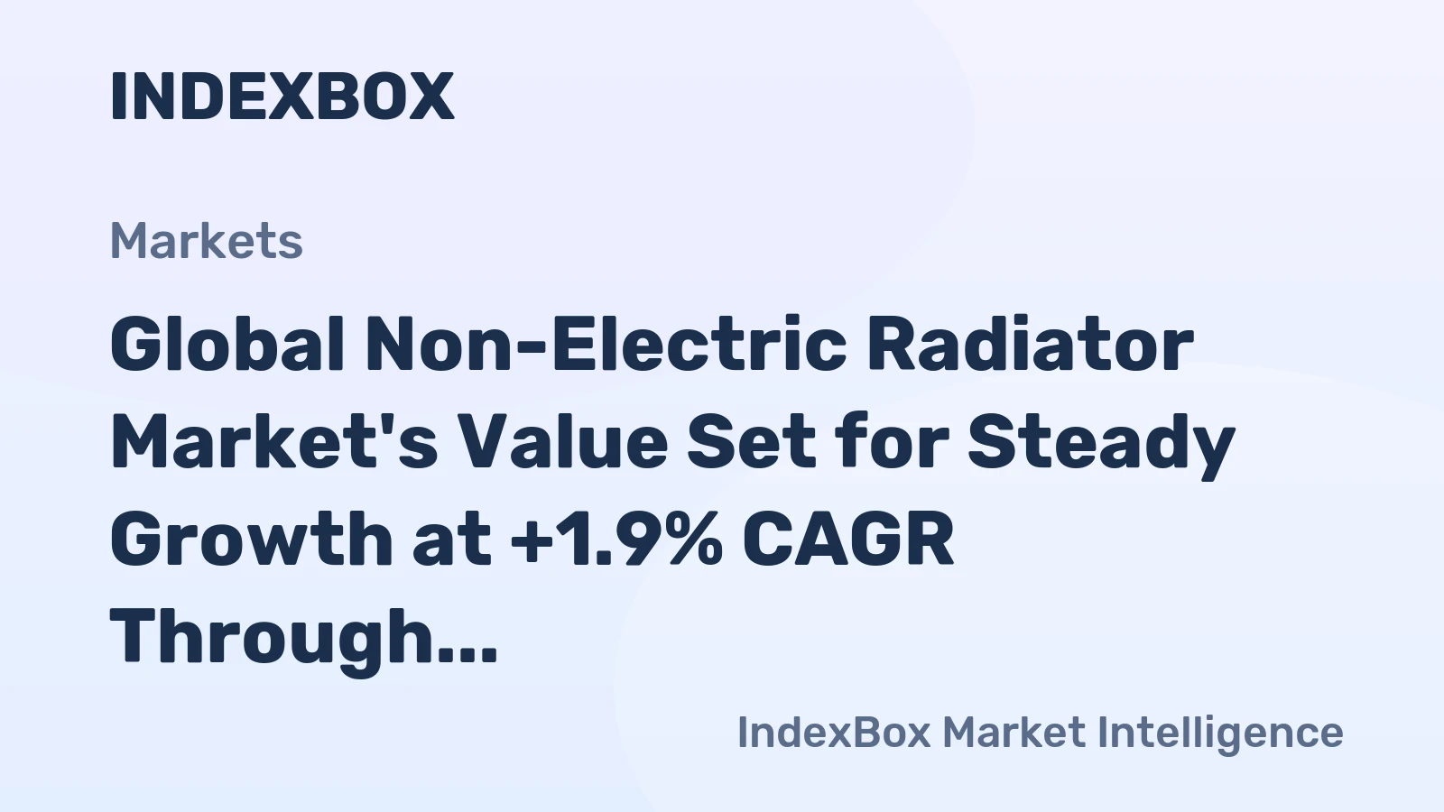 Global Non-Electric Radiator Market's Value Set for Steady Growth at +1.9% CAGR Through 2035