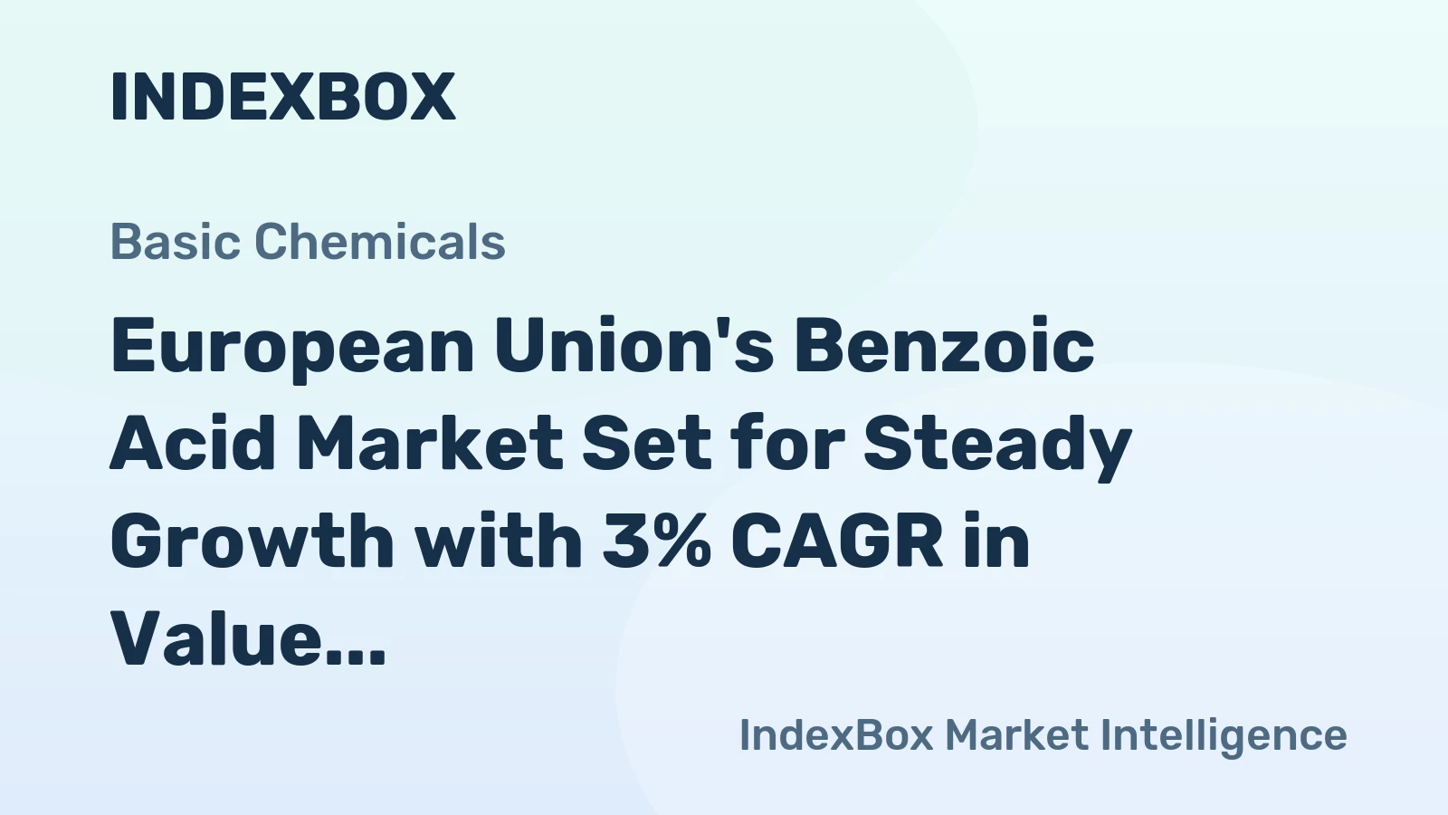 European Union's Benzoic Acid Market Set for Steady Growth with 3% CAGR in Value Through 2035