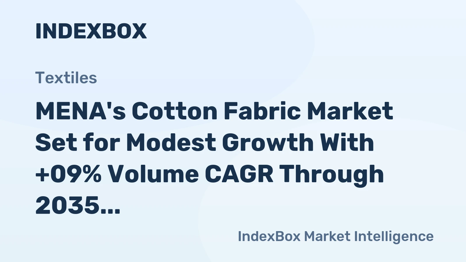 MENA's Cotton Fabric Market Set for Modest Growth With +09% Volume CAGR Through 2035