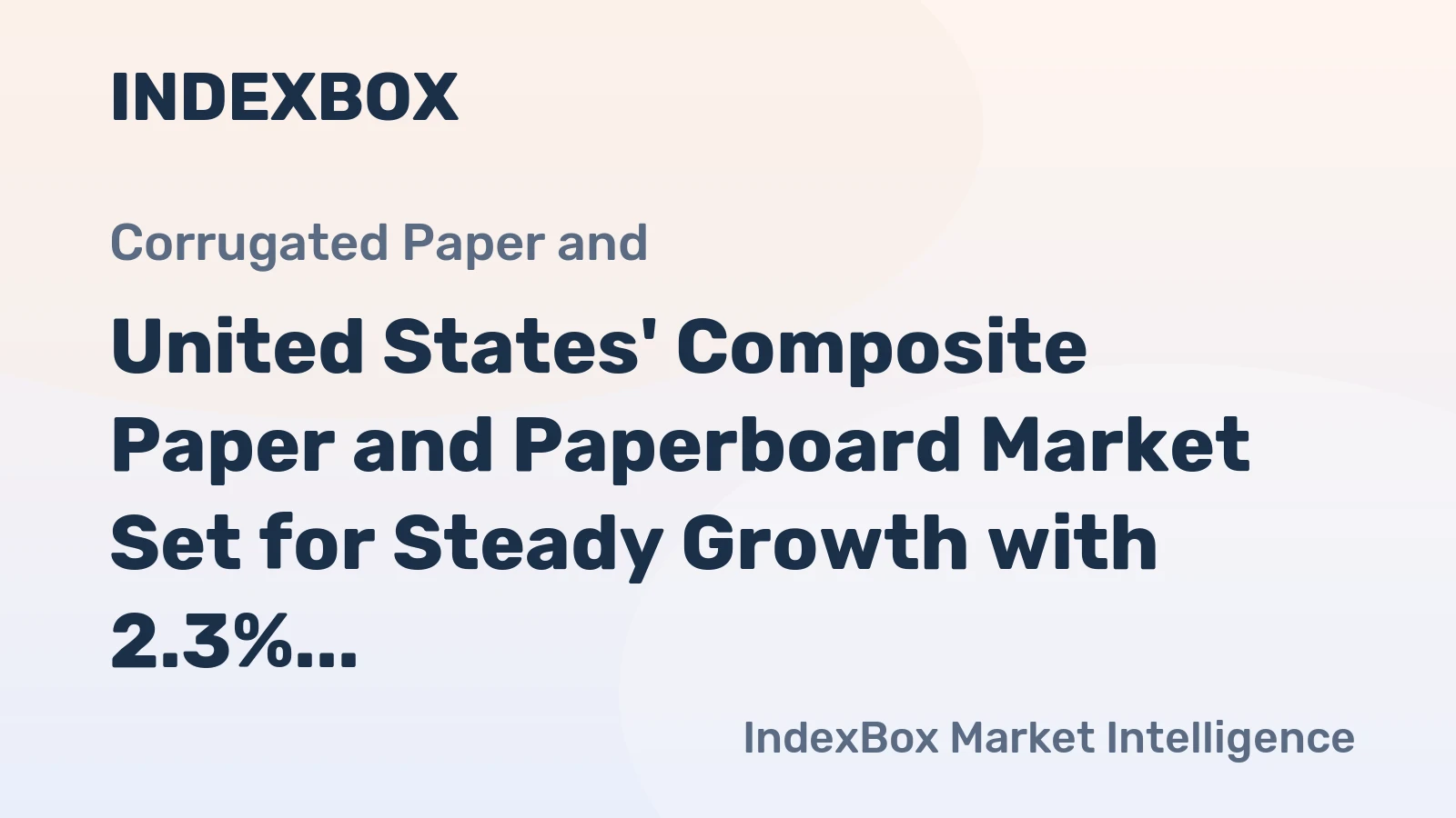 United States' Composite Paper and Paperboard Market Set for Steady Growth with 2.3% CAGR in Value