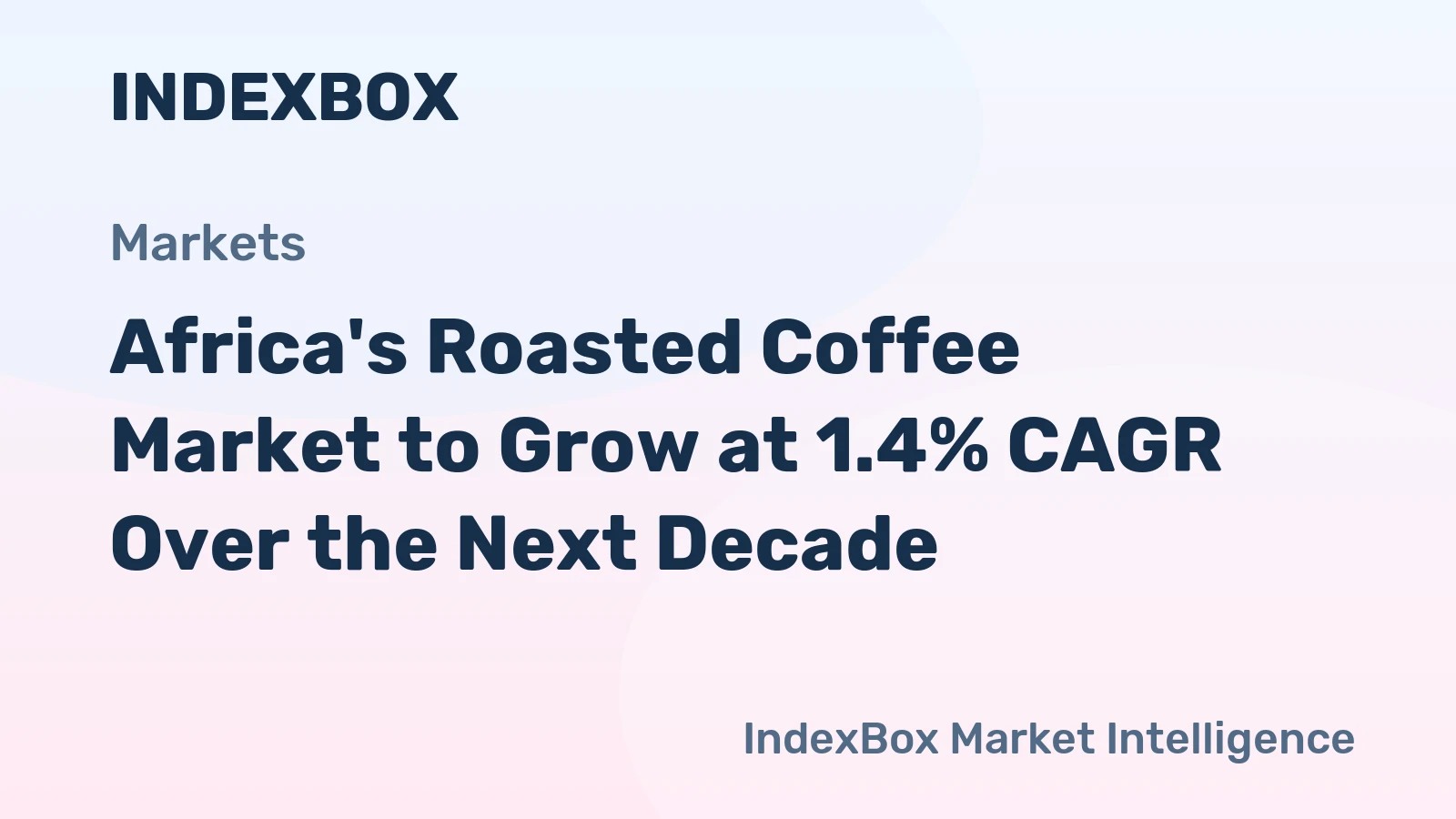Africa's Roasted Coffee Market to Grow at 1.4% CAGR Over the Next Decade