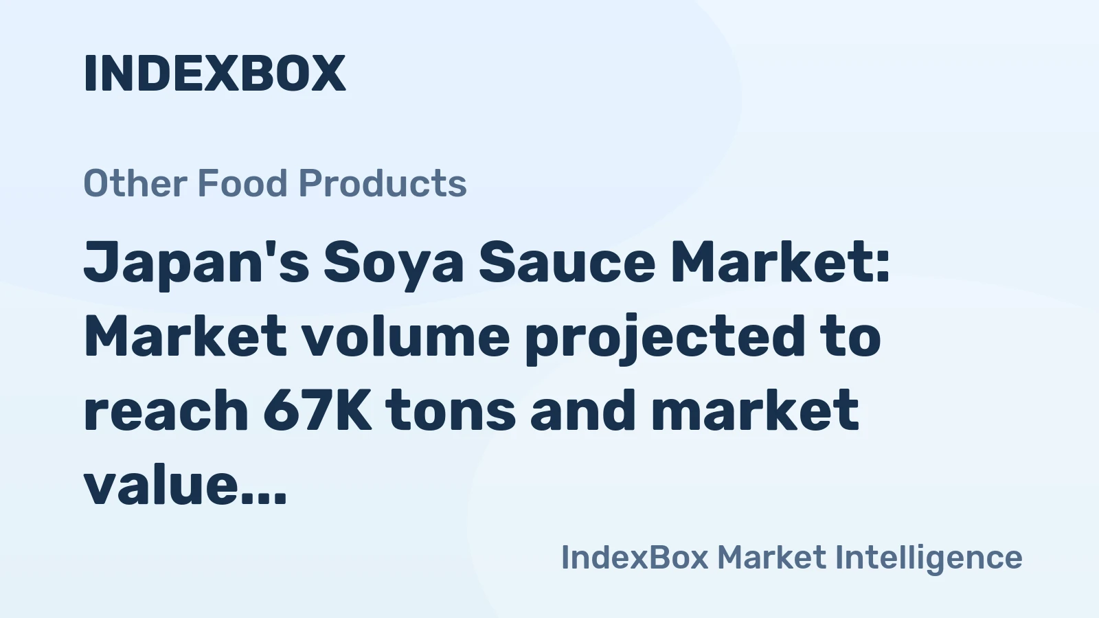 Japan's Soya Sauce Market: Market volume projected to reach 67K tons and market value to hit $116M by 2035.