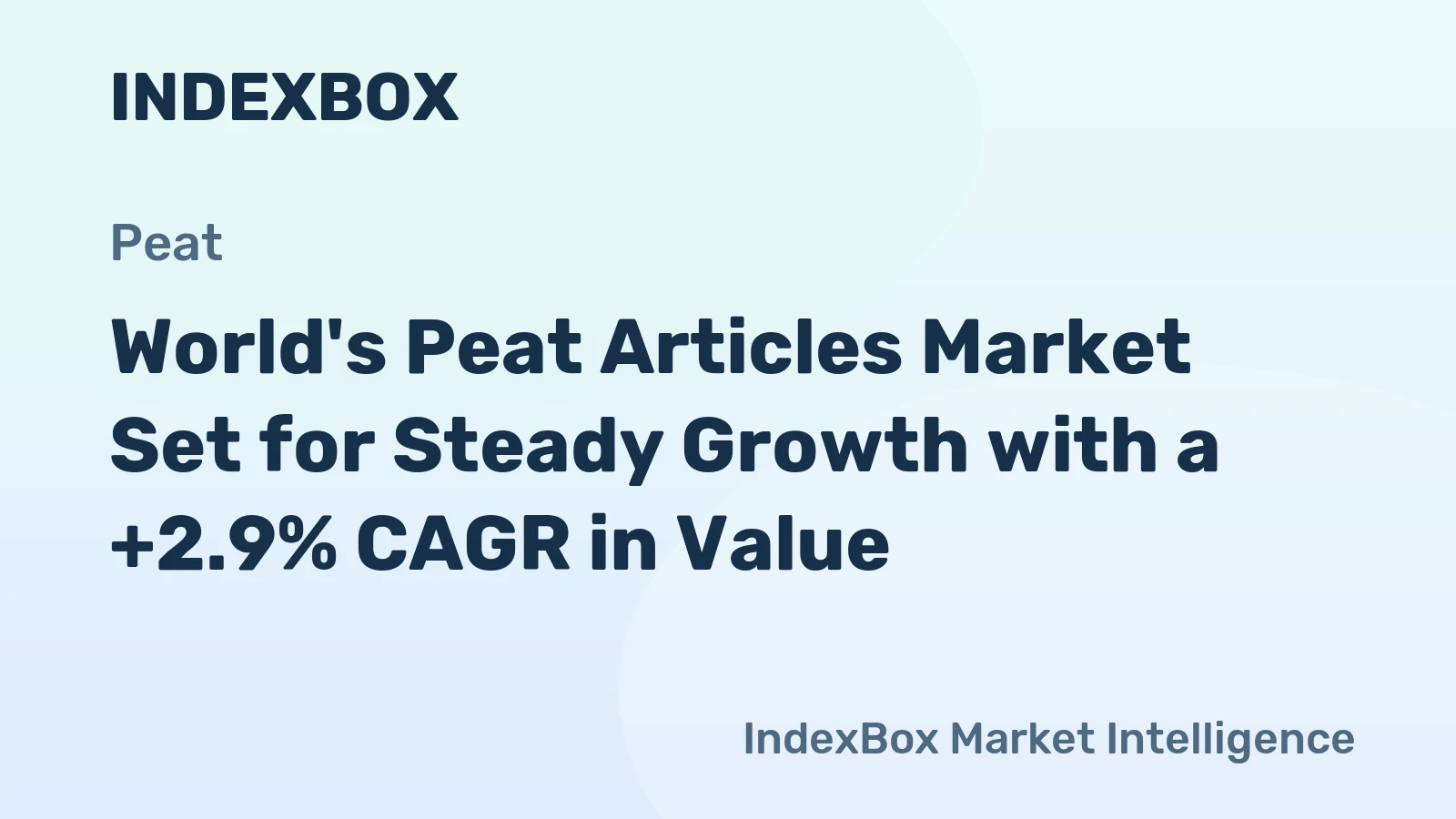 World's Peat Articles Market Set for Steady Growth with a +2.9% CAGR in Value