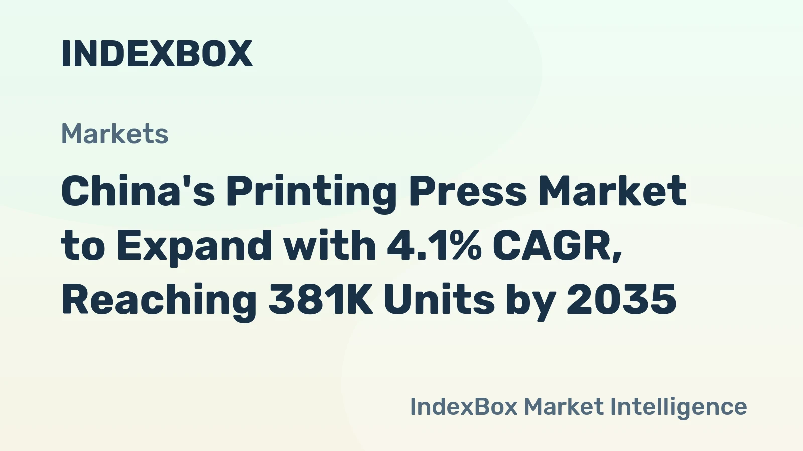 China's Printing Press Market to Expand with 4.1% CAGR, Reaching 381K Units by 2035