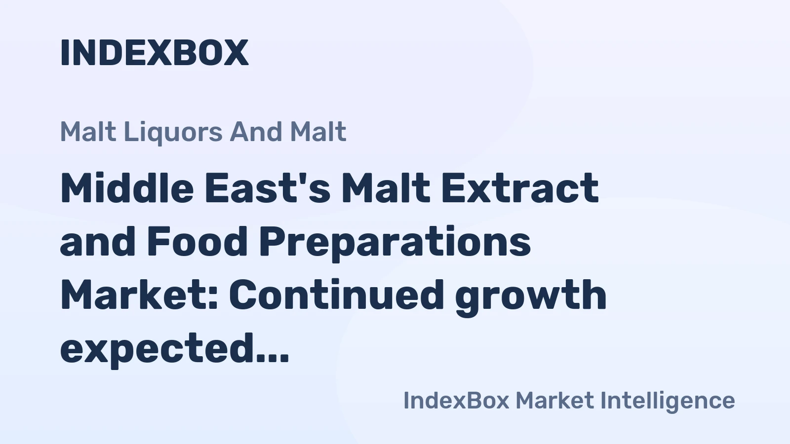 Middle East's Malt Extract and Food Preparations Market: Continued growth expected with market volume reaching 438K tons and value hitting $1.2B by 2035