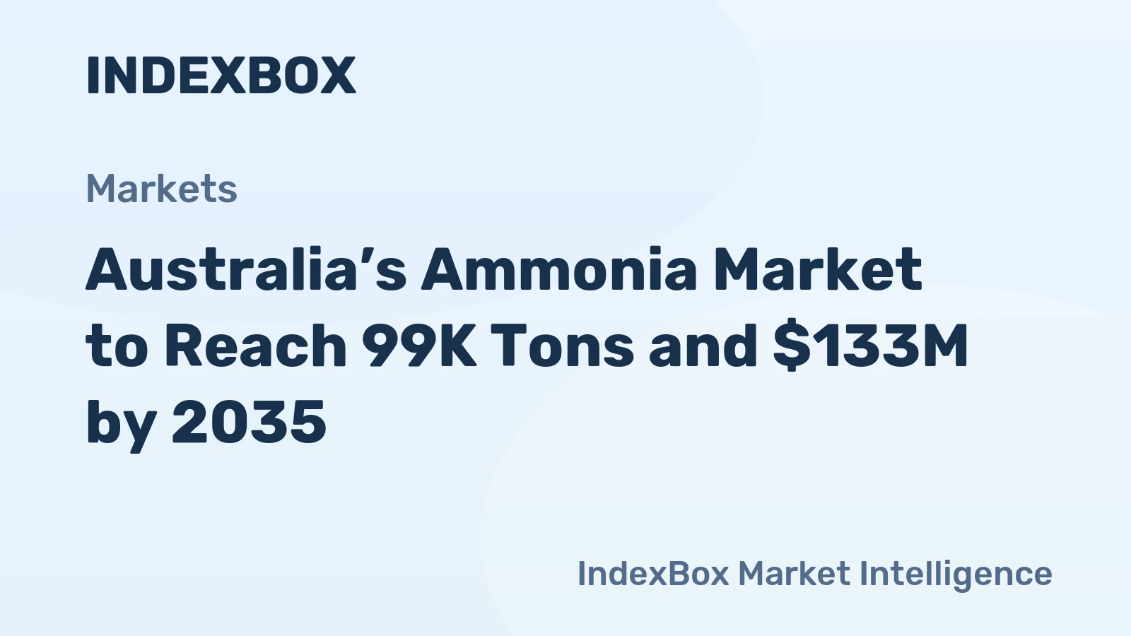 Australia’s Ammonia Market to Reach 99K Tons and $133M by 2035