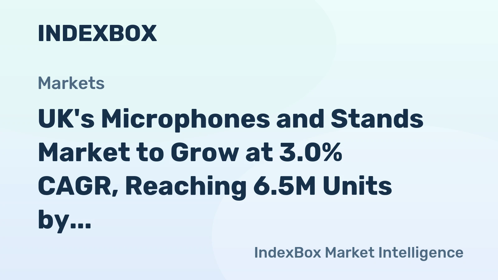 UK's Microphones and Stands Market to Grow at 3.0% CAGR, Reaching 6.5M Units by 2035