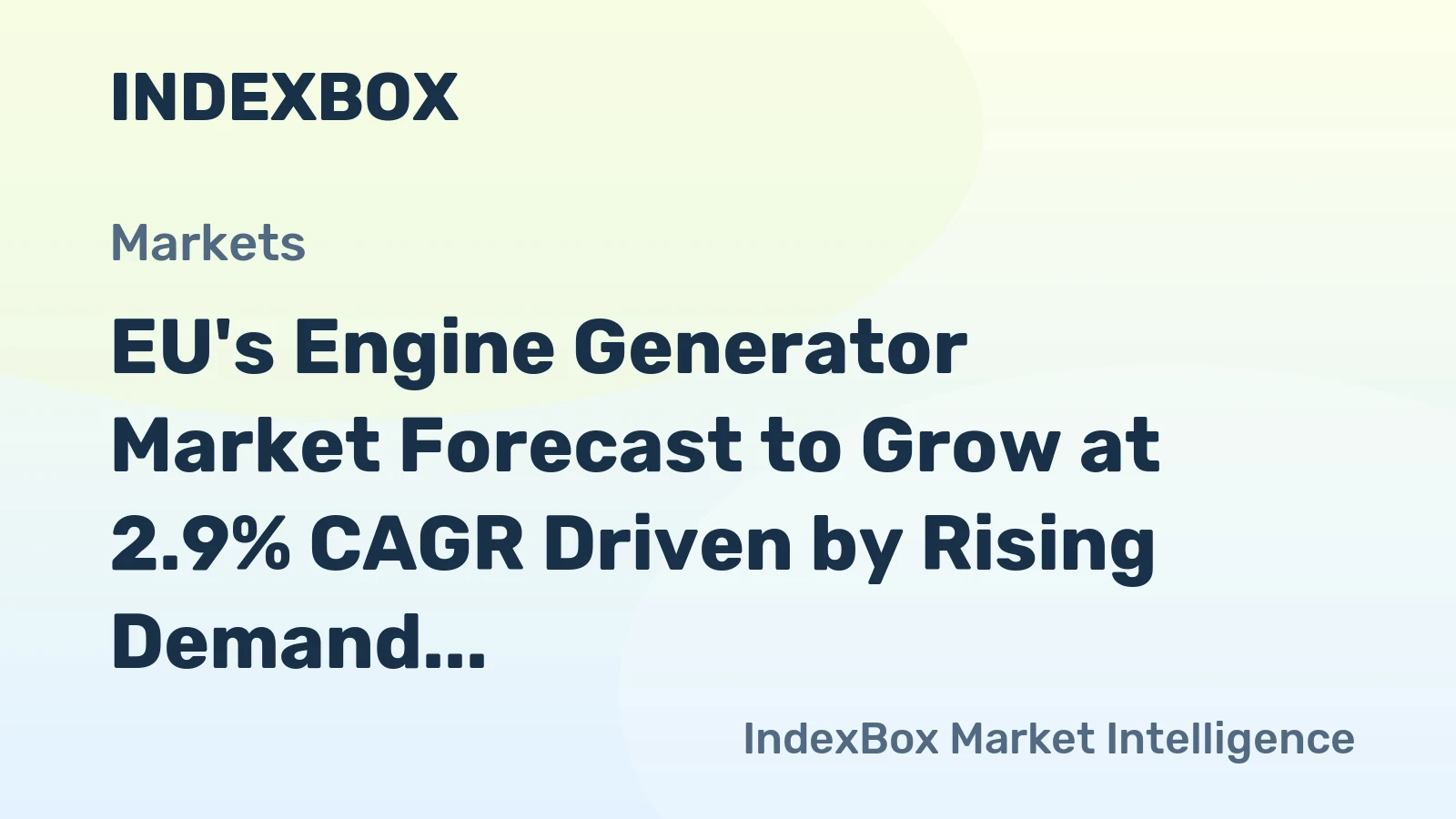 EU's Engine Generator Market Forecast to Grow at 2.9% CAGR Driven by Rising Demand