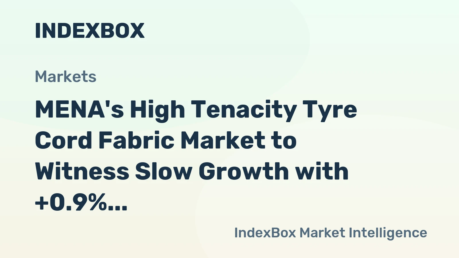 MENA's High Tenacity Tyre Cord Fabric Market to Witness Slow Growth with +0.9% CAGR through 2035