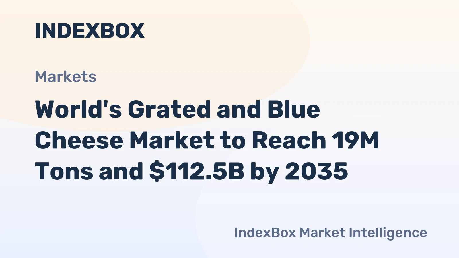 World's Grated and Blue Cheese Market to Reach 19M Tons and $112.5B by 2035