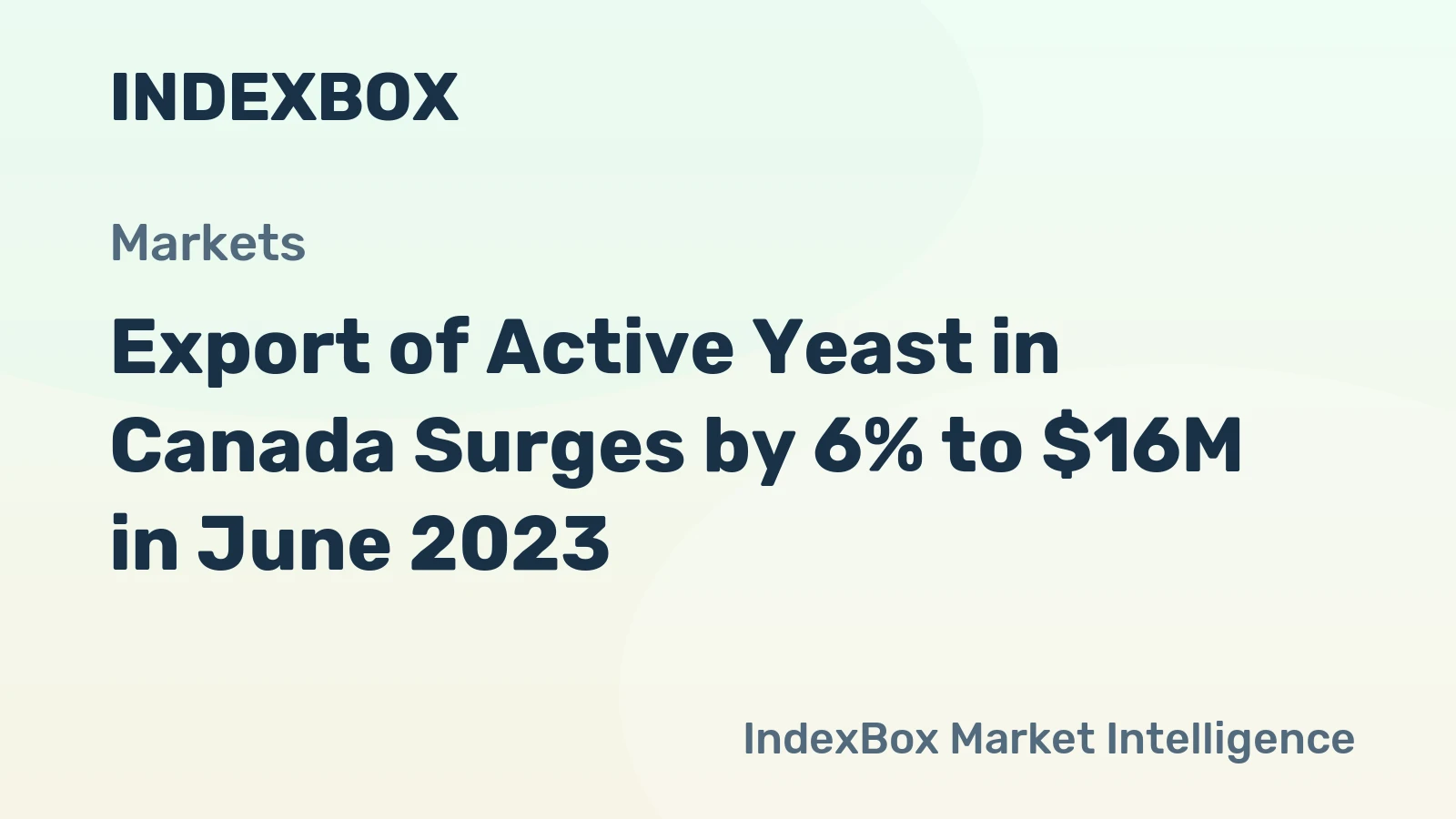 Export of Active Yeast in Canada Surges by 6% to $16M in June 2023