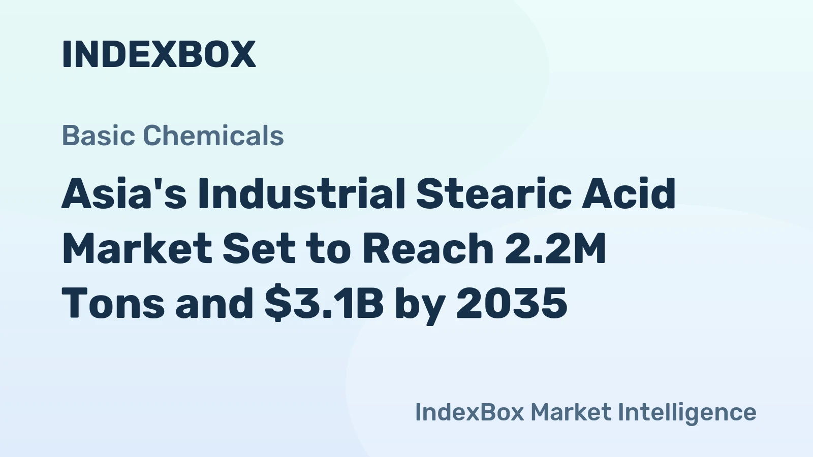 Asia's Industrial Stearic Acid Market Set to Reach 2.2M Tons and $3.1B by 2035