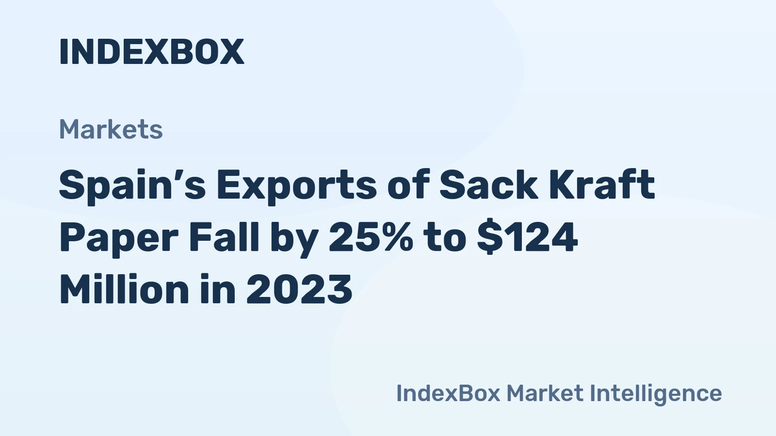 Spain’s Exports of Sack Kraft Paper Fall by 25% to $124 Million in 2023