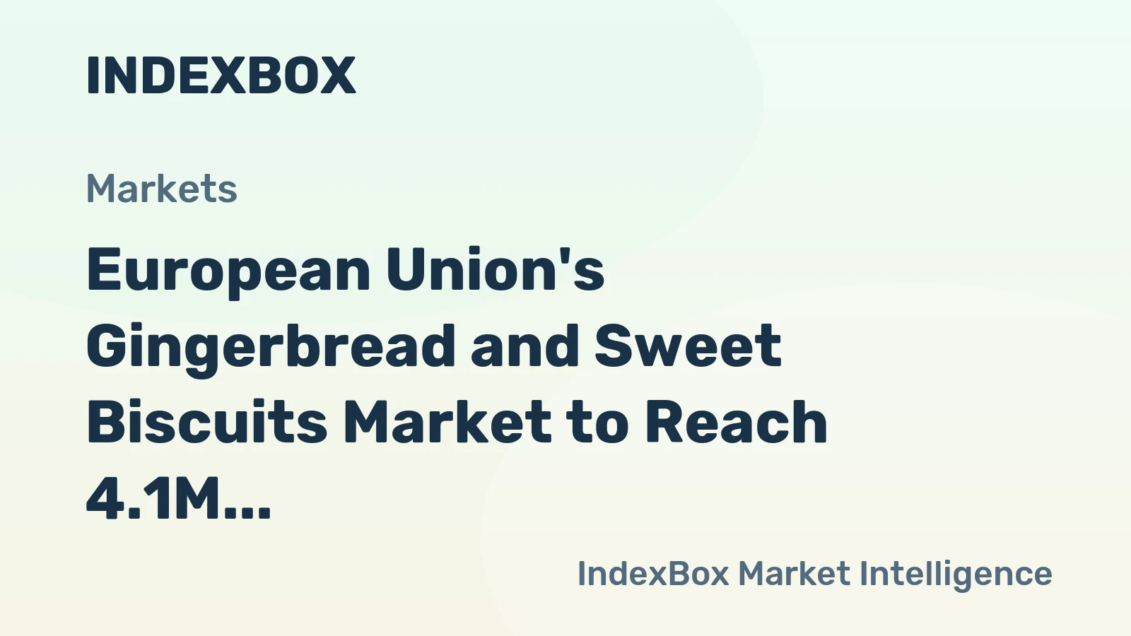 European Union's Gingerbread and Sweet Biscuits Market to Reach 4.1M Tons by 2035, Valued at $16.2B