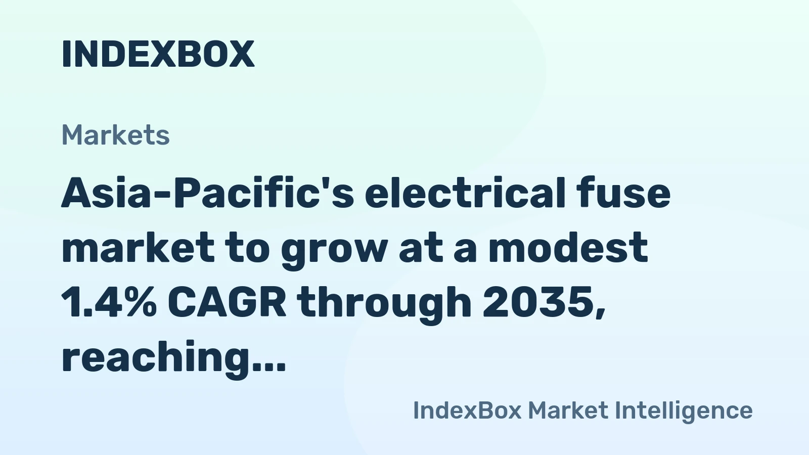 Asia-Pacific's electrical fuse market to grow at a modest 1.4% CAGR through 2035, reaching $17.8B, driven by sustained demand.