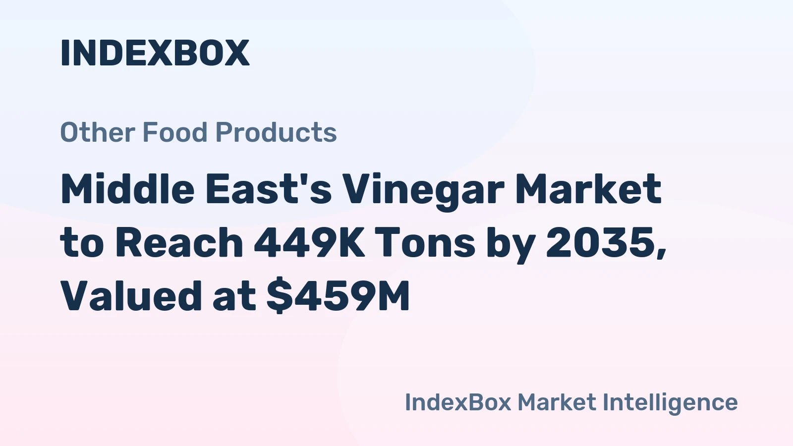 Middle East's Vinegar Market to Reach 449K Tons by 2035, Valued at $459M