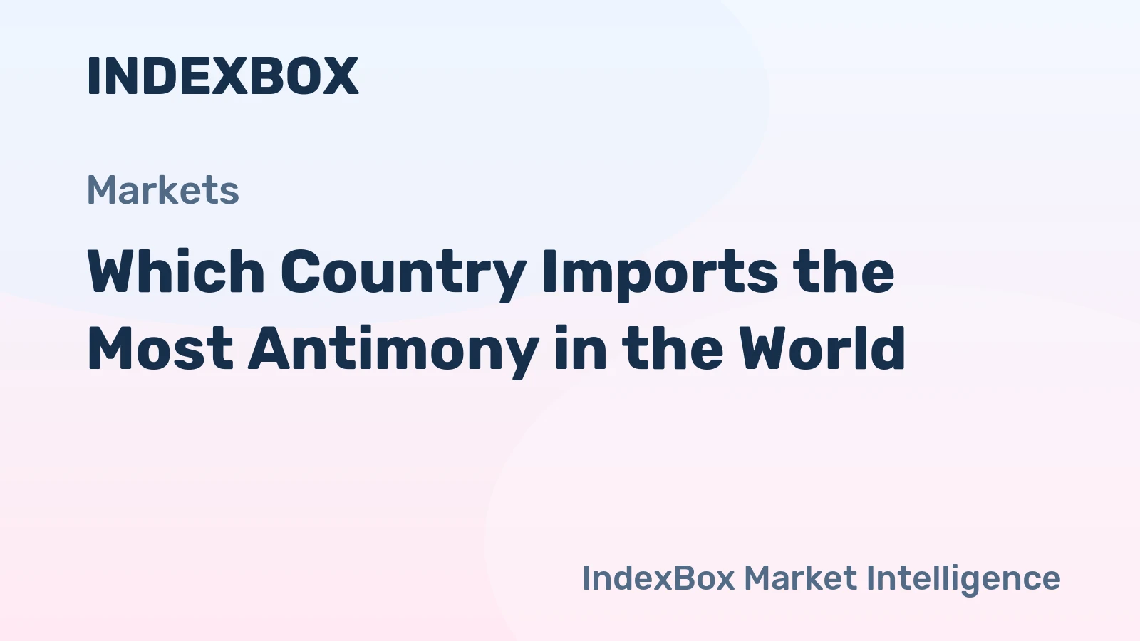 Which Country Imports the Most Antimony in the World?