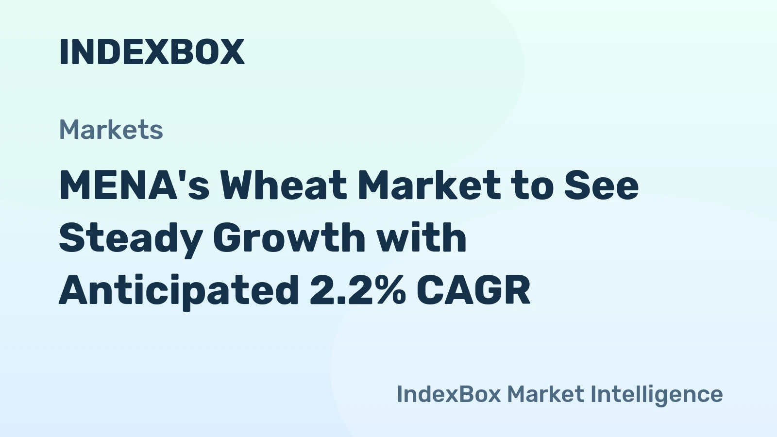 MENA's Wheat Market to See Steady Growth with Anticipated 2.2% CAGR