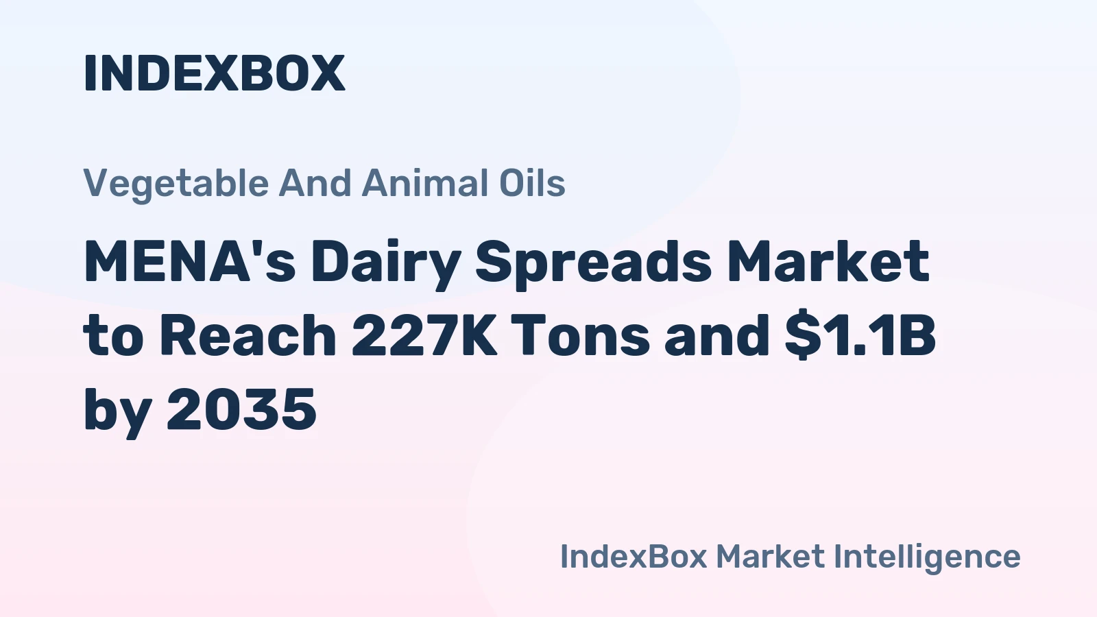 MENA's Dairy Spreads Market to Reach 227K Tons and $1.1B by 2035