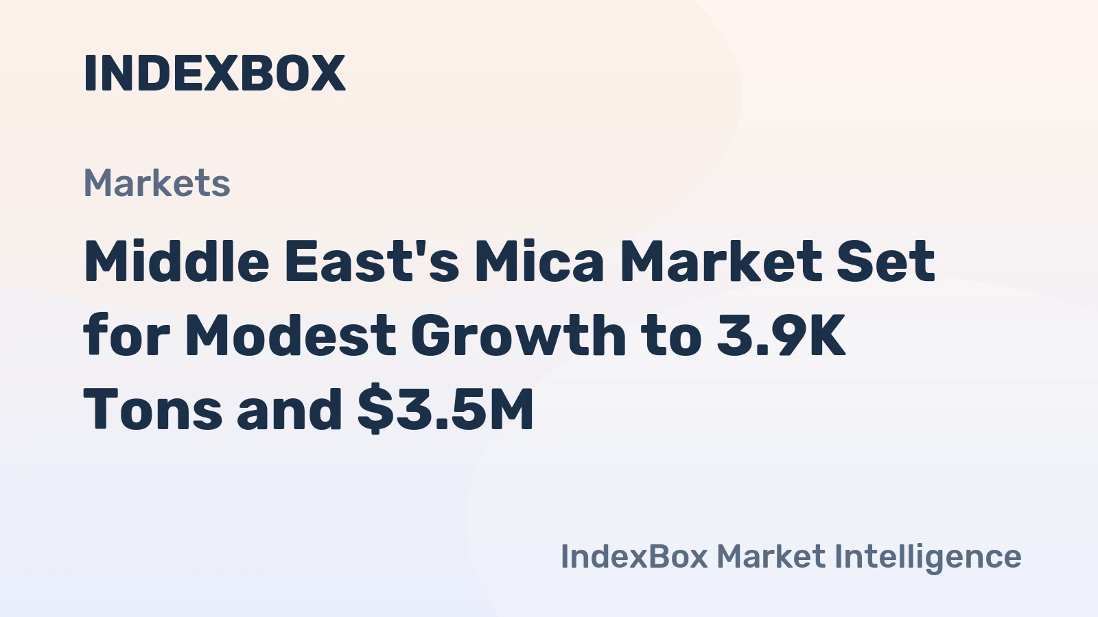 Middle East's Mica Market Set for Modest Growth to 3.9K Tons and $3.5M