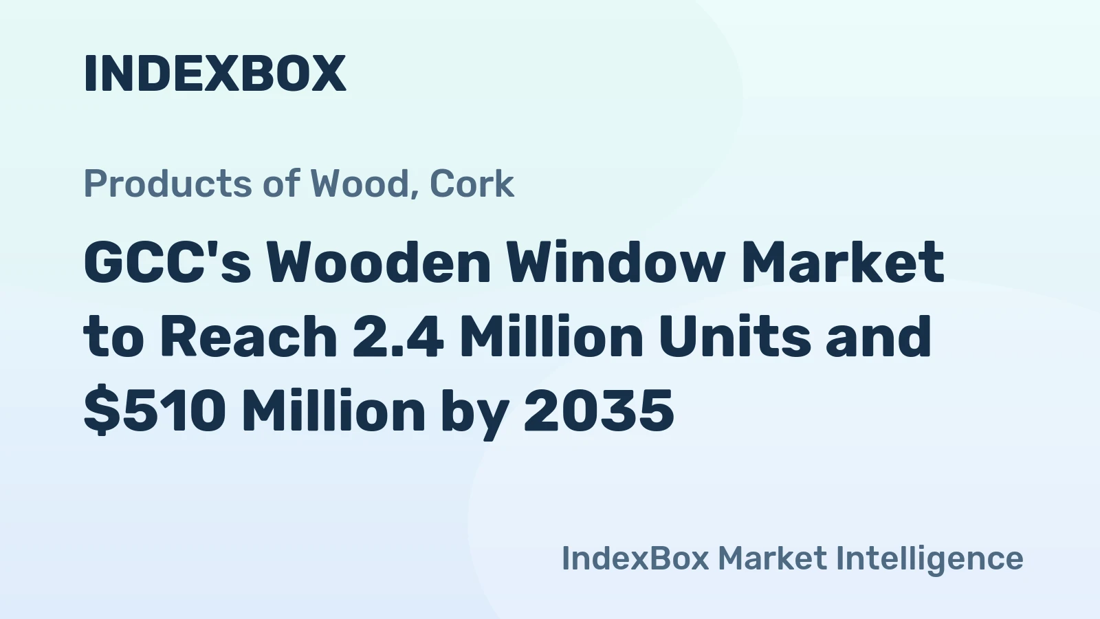 GCC's Wooden Window Market to Reach 2.4 Million Units and $510 Million by 2035