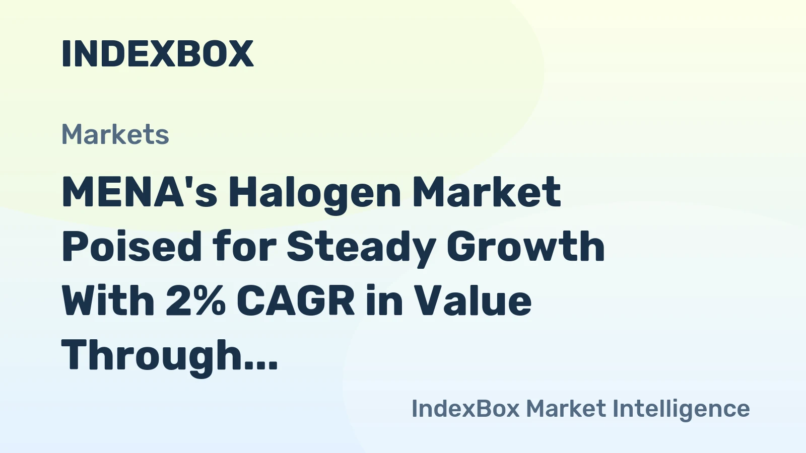 MENA's Halogen Market Poised for Steady Growth With 2% CAGR in Value Through 2035