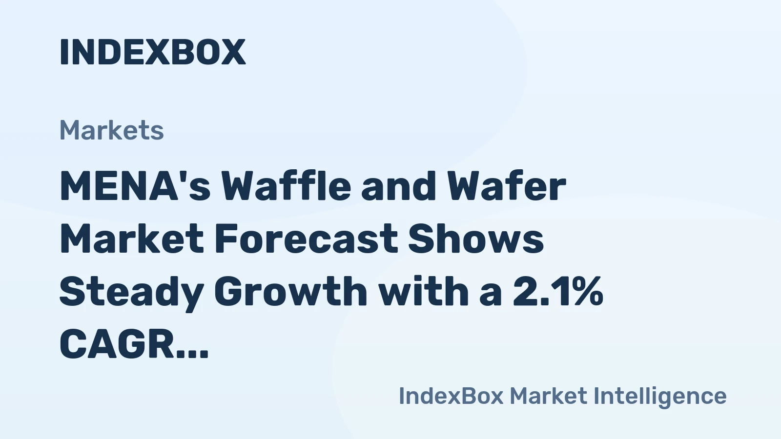 MENA's Waffle and Wafer Market Forecast Shows Steady Growth with a 2.1% CAGR in Value