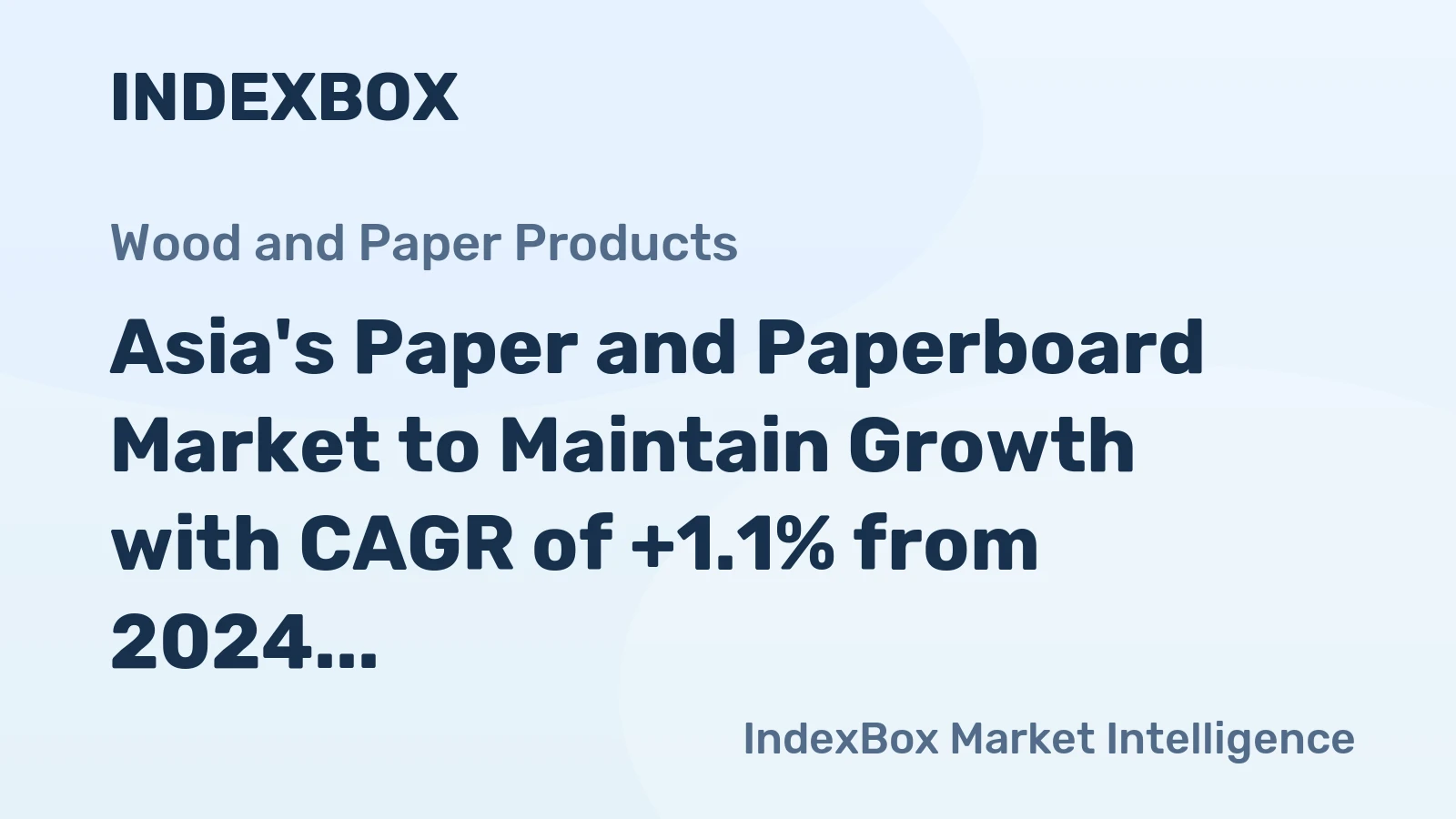 Asia's Paper and Paperboard Market to Maintain Growth with CAGR of +1.1% from 2024 to 2035
