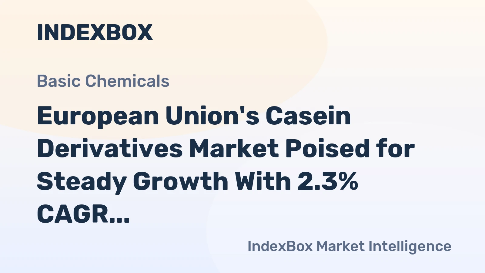 European Union's Casein Derivatives Market Poised for Steady Growth With 2.3% CAGR Through 2035