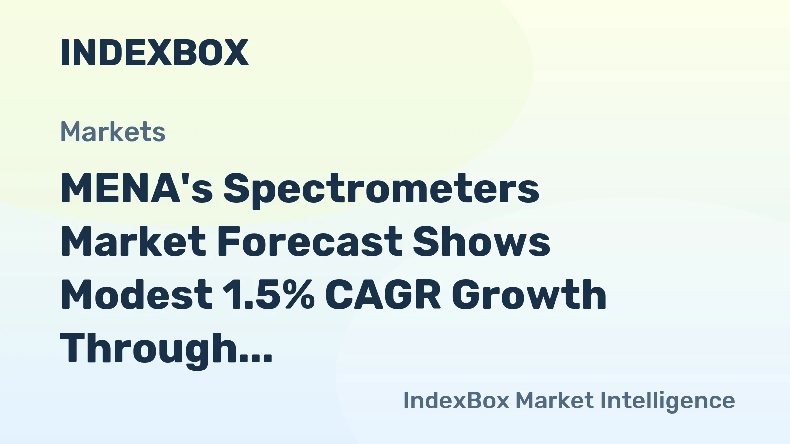 MENA's Spectrometers Market Forecast Shows Modest 1.5% CAGR Growth Through 2035